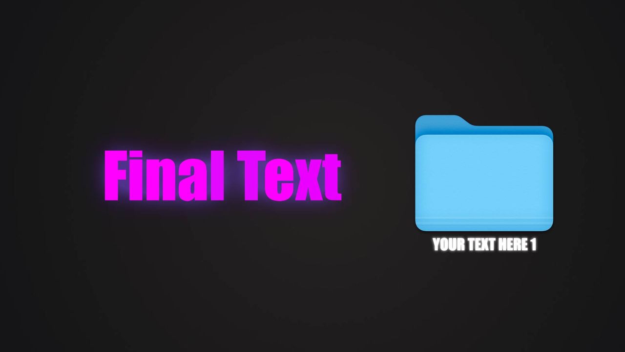 Sliding Folder with Neon Text Reveal - Viral Video Hooks | AutoAE